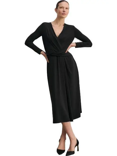 The Fold Auletta Jersey Midi Dress - Black