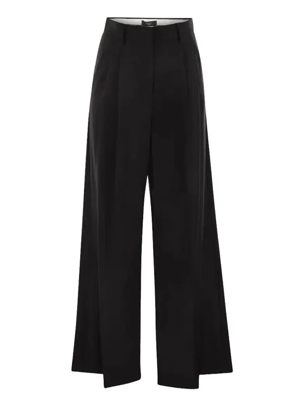 Max Mara Dart Wool Trousers - Black