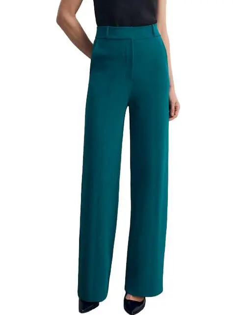 The Fold Liora Sculpt Knit Pants - Blue