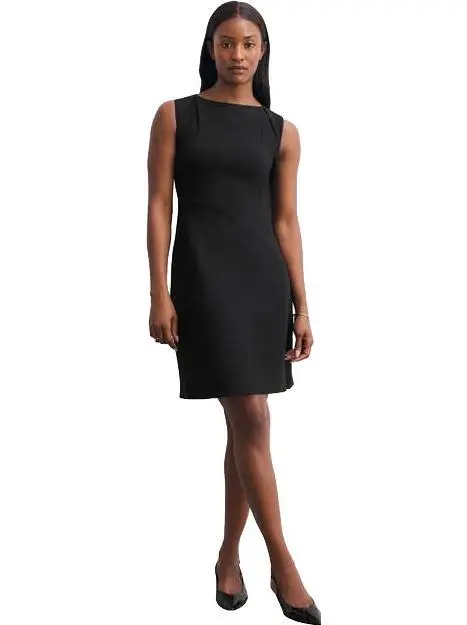 The Fold Parella Sculpt Knit Shift Dress - Black
