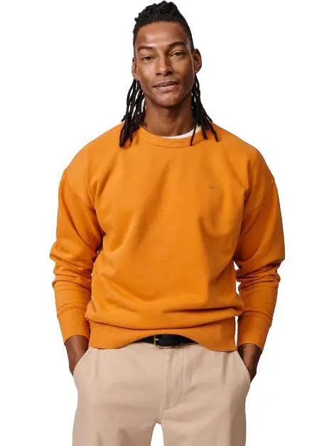 AUBIN Brandon Crew Neck Relaxed Sweatshirt - Washed Orange