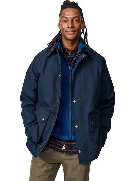 AUBIN Derwent Long Sleeve Collared Barn Jacket - Navy