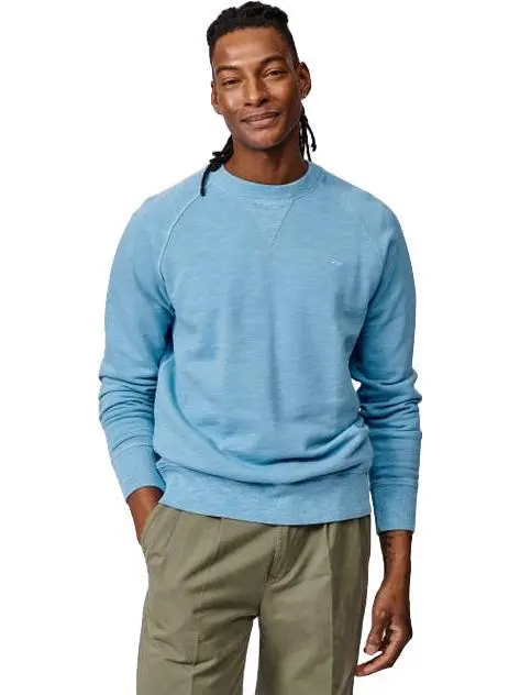 AUBIN Garsdale Slub Crew Neck Sweatshirt - Pale Blue