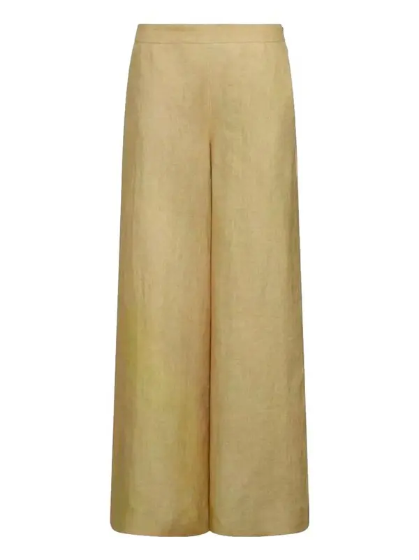 Marella Wide Leg Linen Trousers - Neutrals