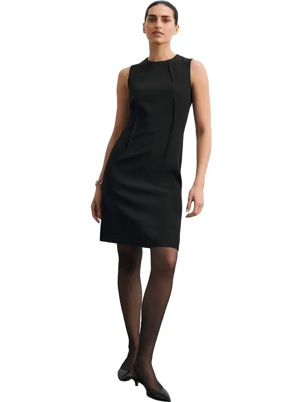 The Fold Sanmero Crepe Shift Dress - Black