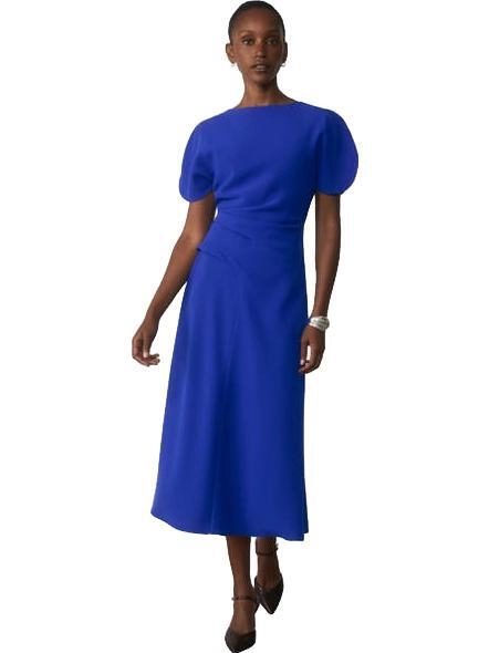 The Fold Salerno Midi Dress - Blue