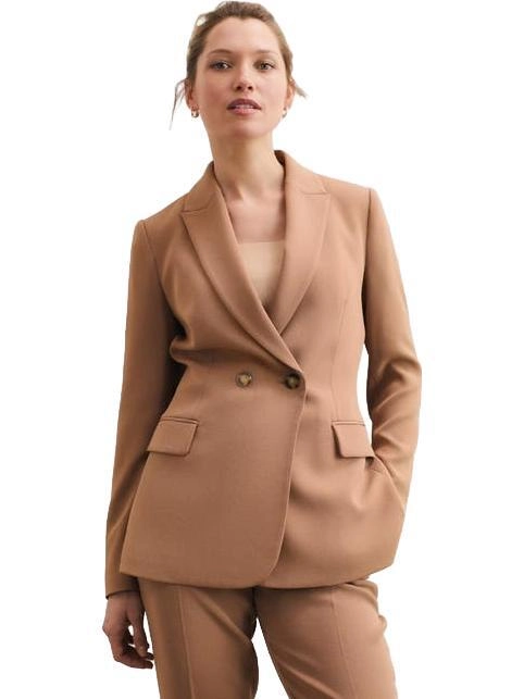 The Fold Knighton Clever Crepe Blazer - Neutral