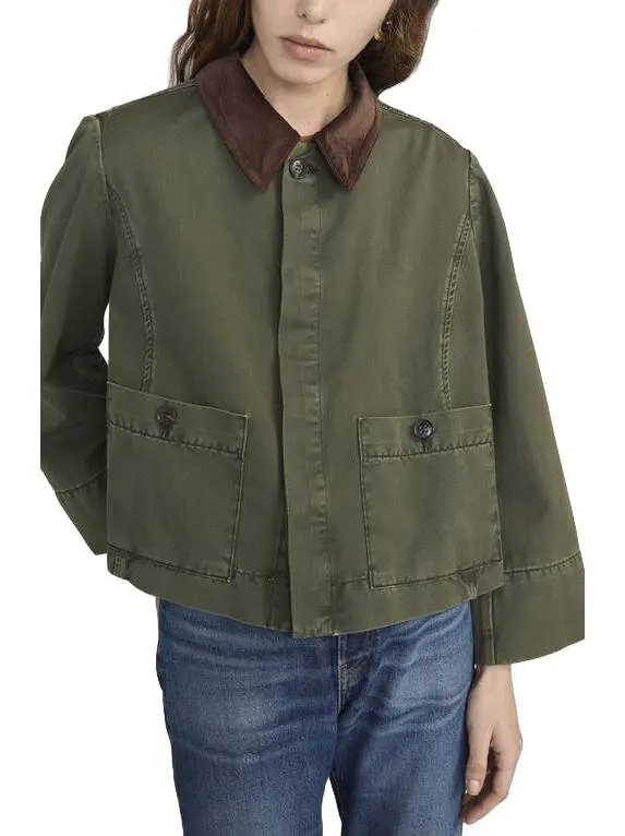 FRAME The Mini Swing Jacket - Military Green