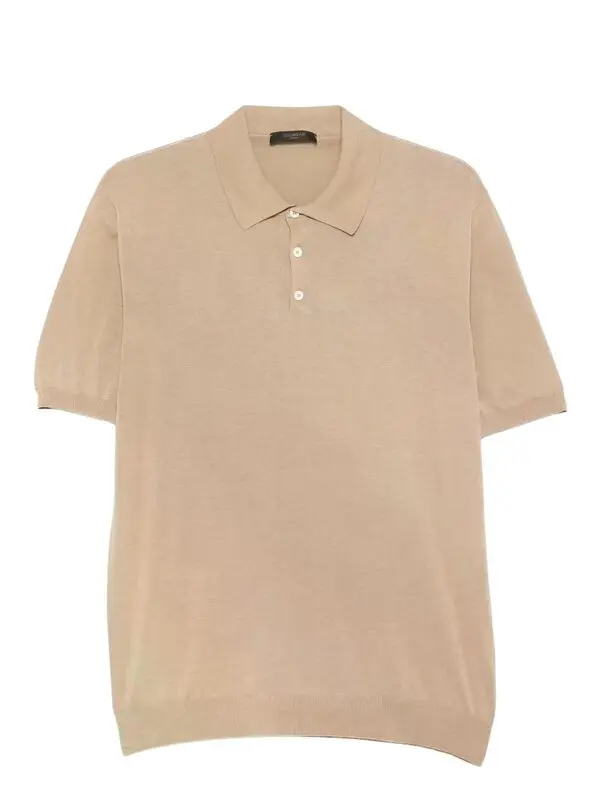 ZANONE Buttoned Polo Shirt - Neutrals