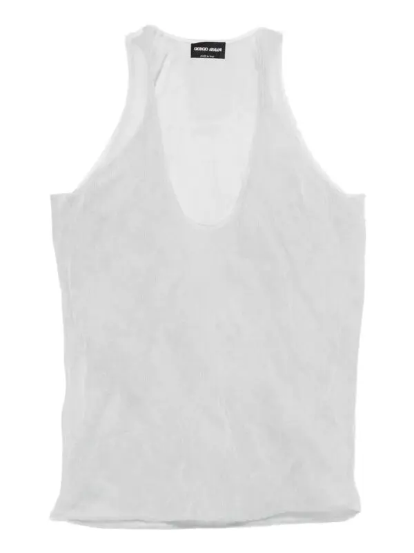 Giorgio Armani Sleeveless Sheer Vest - Grey
