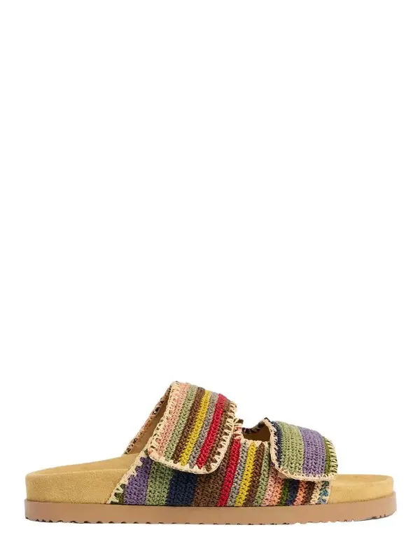 Dsquared2 Striped Flat Sandals - Neutrals