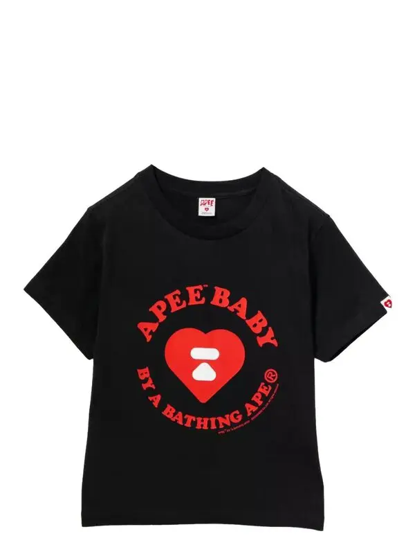 AAPE BY *A BATHING APE Logo-print Crew Neck T-shirt - Black