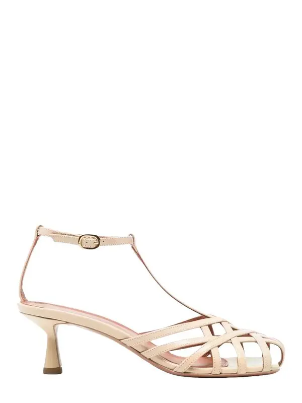 CASTAGNA Buckle-strap Heeled Sandals - Neutrals