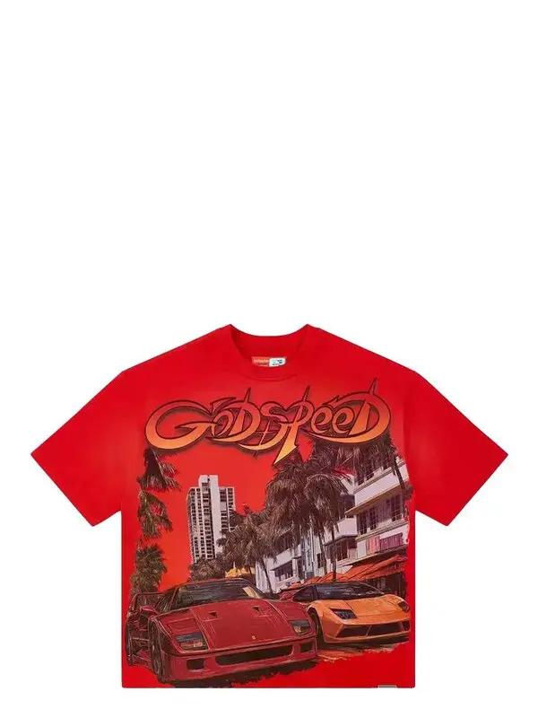 GODSPEED South Beach Drive Miami Superrun T-shirt - Red