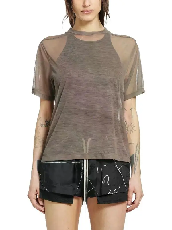 Rick Owens Sheer T-shirt - Brown