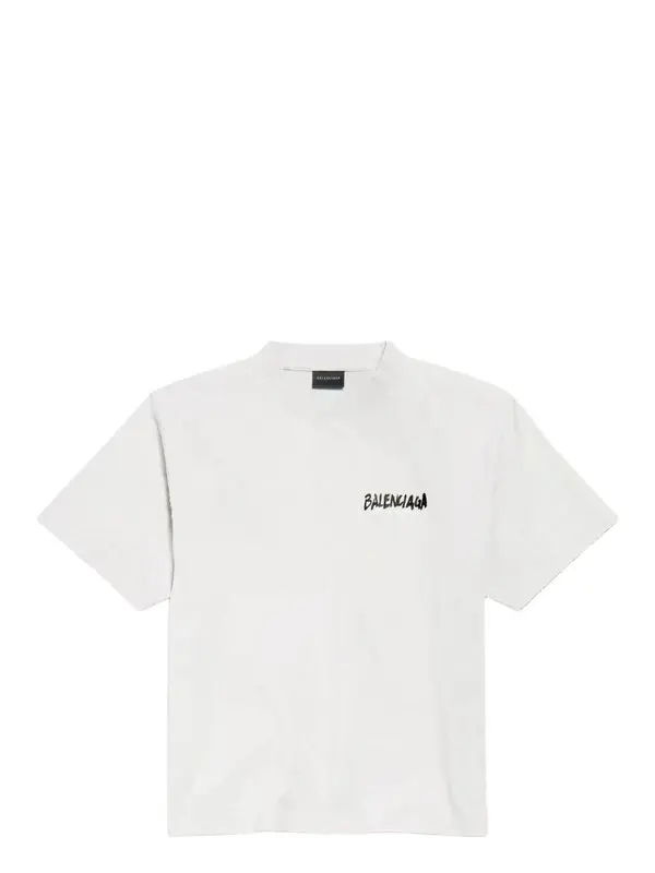 Balenciaga Masking Tape Cotton T-shirt - White
