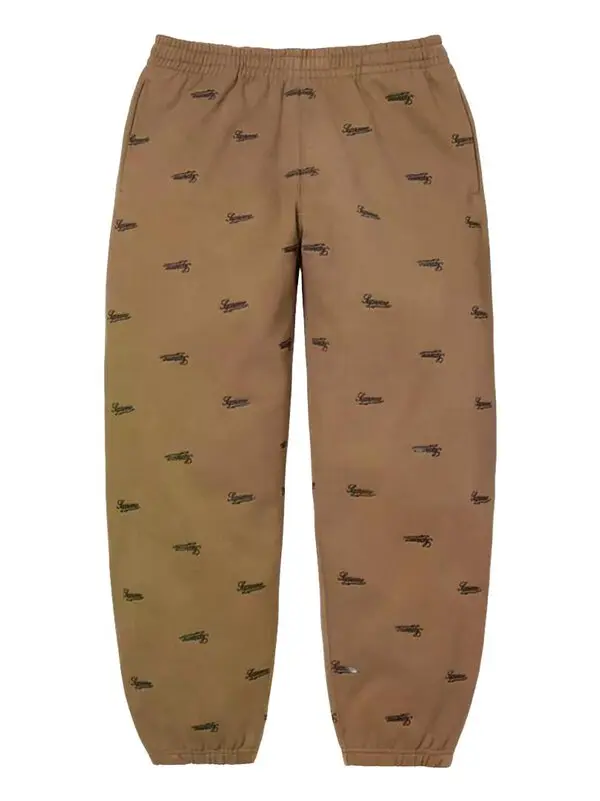 Supreme Repeat Script Track Pants - Neutrals