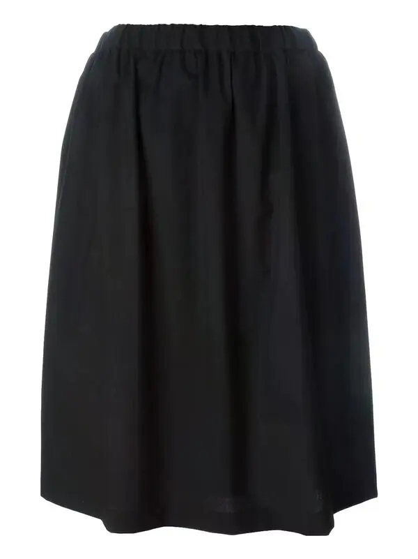 Comme Des Garçons Elasticated Waist Mid-length Skirt - Black
