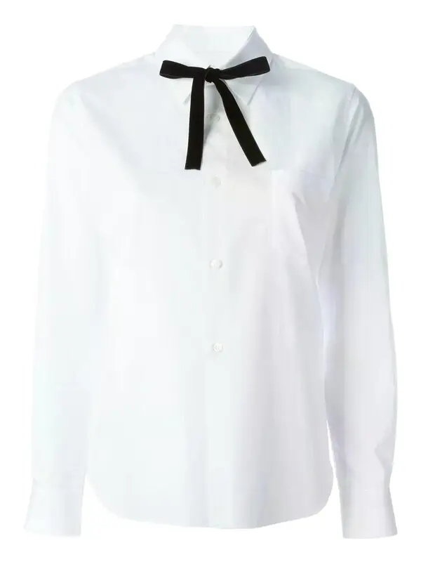 Comme Des Garçons Bow Tie Shirt - White