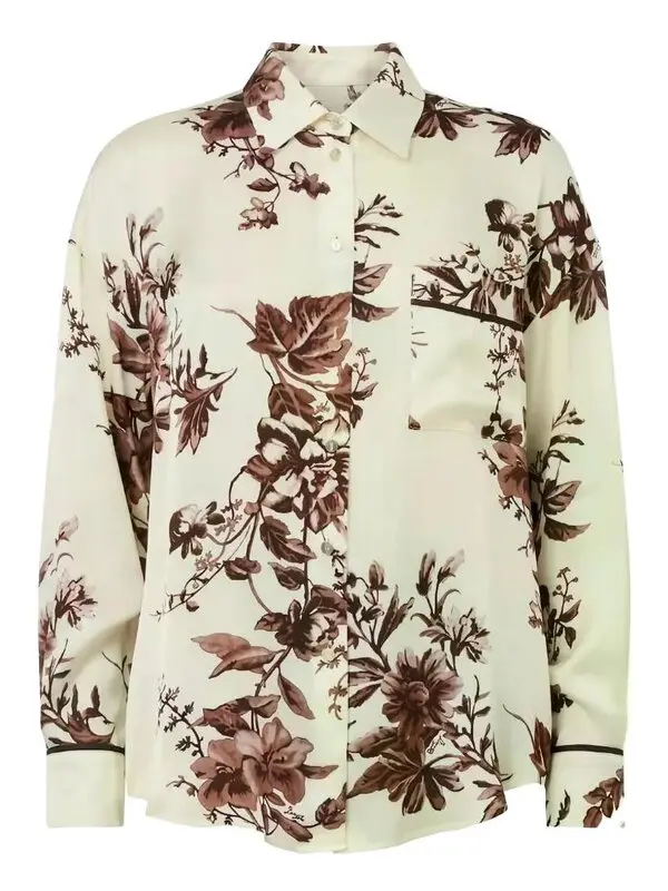 Liu Jo Floral-print Pocket Shirt - White