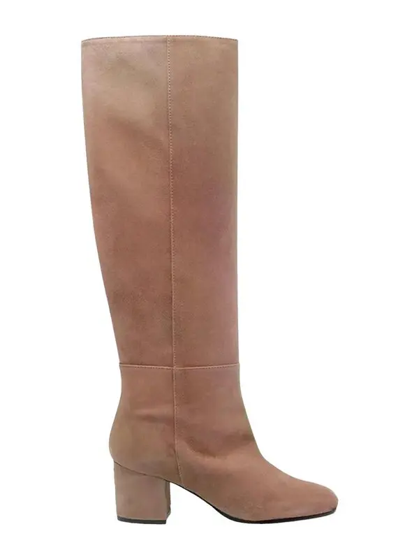 VIA ROMA 15 60mm Suede Leather Boots - Neutrals
