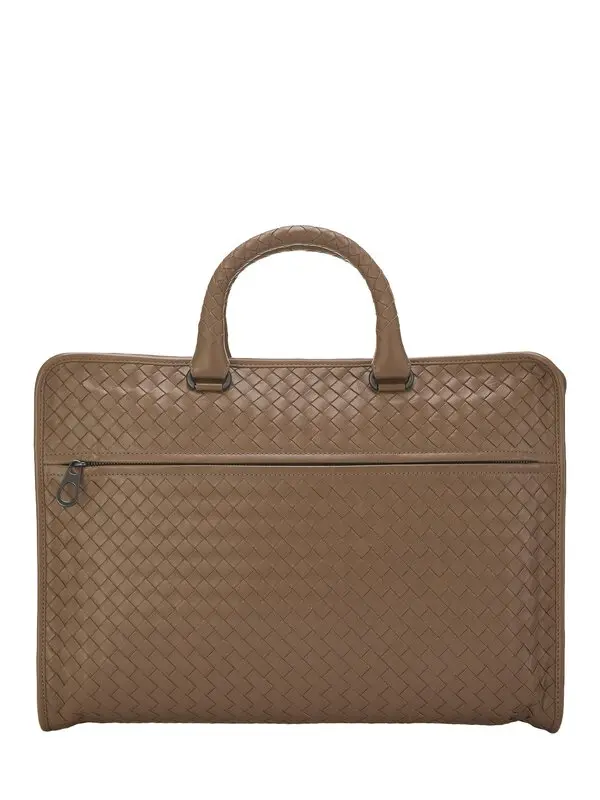 Bottega Veneta Intrecciato Briefcase - Brown