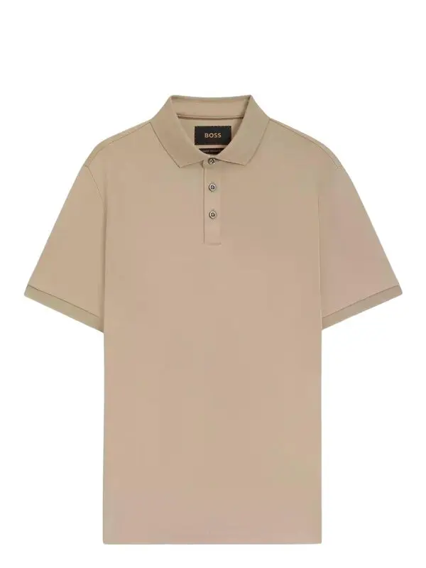 BOSS Short-sleeve Cotton Polo Shirt - Neutrals