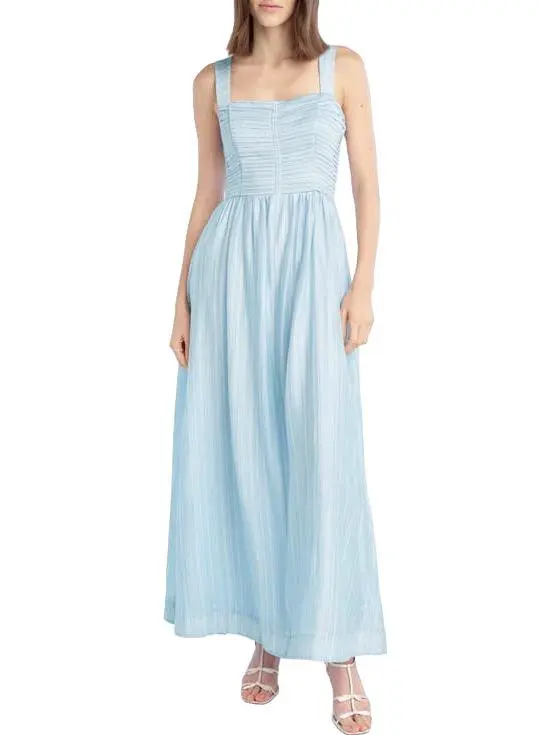 FAVORITE DAUGHTER Pintuck Sleeveless Maxi Dress - Sky Blue