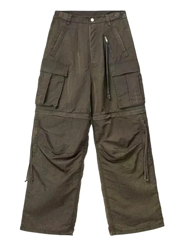 Camper Cargo Trousers With Zip Detail - Green