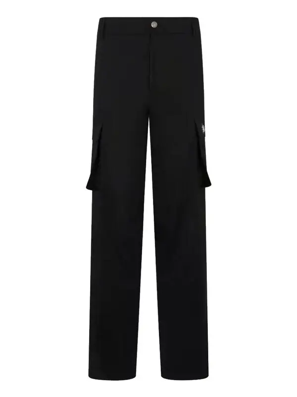 BILLIONAIRE Gabardine Cargo Trousers - Black