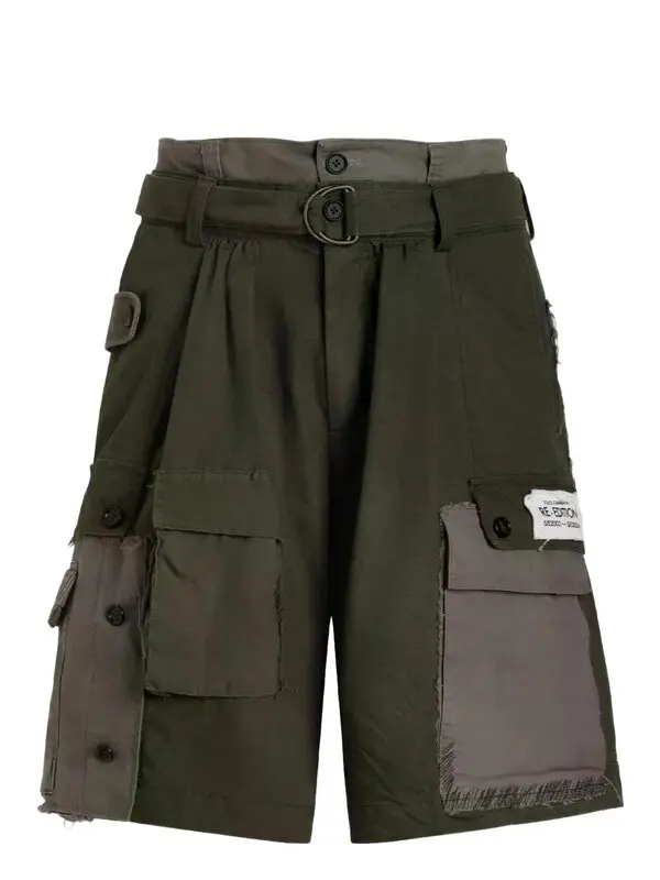Dolce & Gabbana Patchwork Belted Trousers - Green