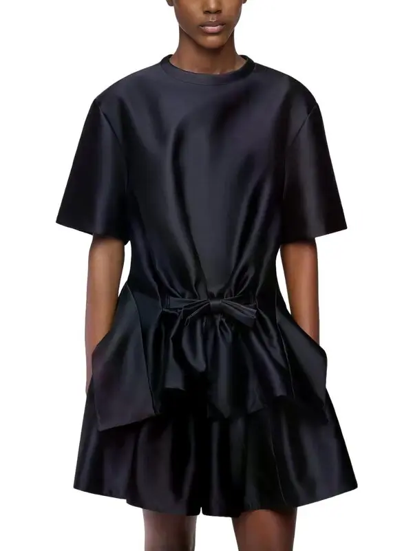 Rabanne Bow Short-sleeved Top - Black