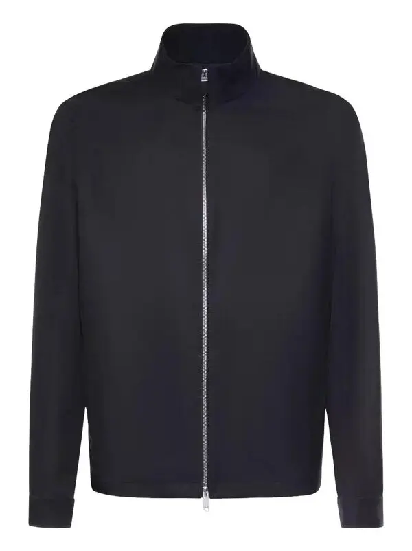 Zegna Zip Collar Jacket - Blue