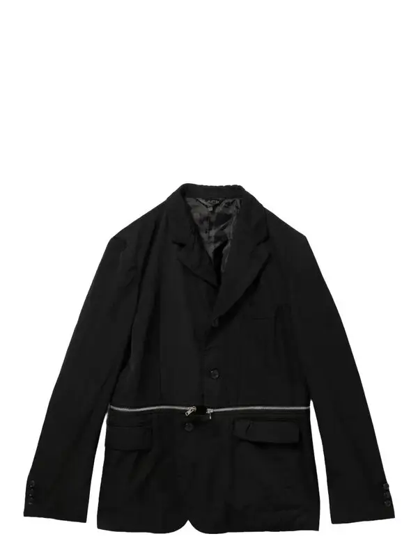 BLACK COMME DES GARÇONS Zip-detailed Blazer - Black