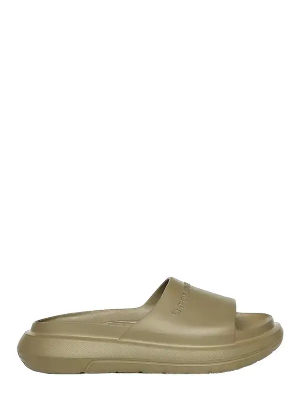 Emporio Armani Monobloc Embossed Slides - Green
