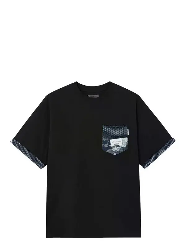 MUSIUM DIV. Roll-trim T-shirt - Black