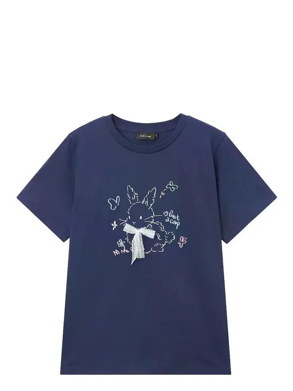TOUT A COUP Printed T-shirt - Blue