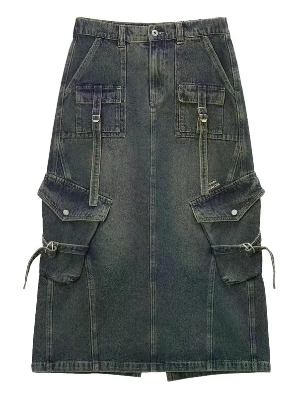 MUSIUM DIV. Cargo-pocket Midi Skirt - Blue