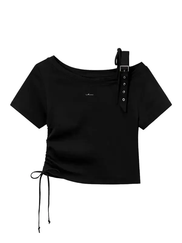 MUSIUM DIV. Buckle Short-sleeves T-shirt - Black