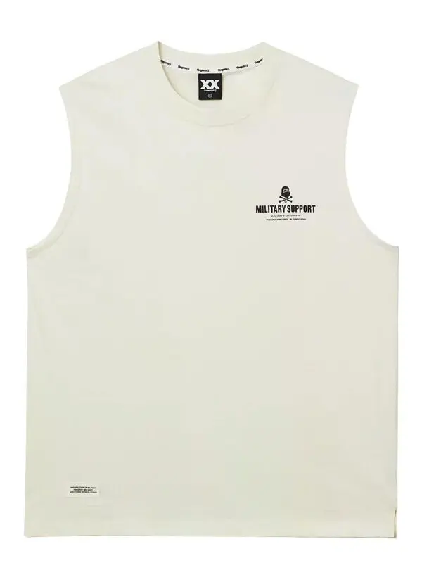 FINGERCROXX Sleeveless Graphic T-shirt - Neutrals