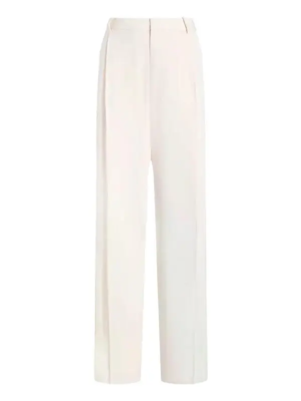 Proenza Schouler Clementina Twill Pleated Trousers - Neutrals