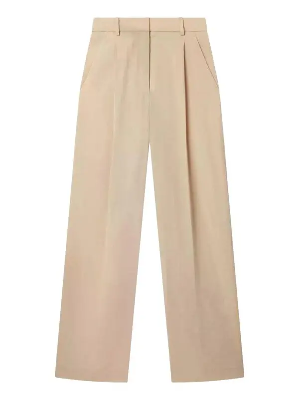 A.L.C. Pleated Wide Leg Trousers - Neutrals