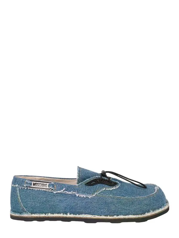 Moschino Detailed Denim Loafers - Blue
