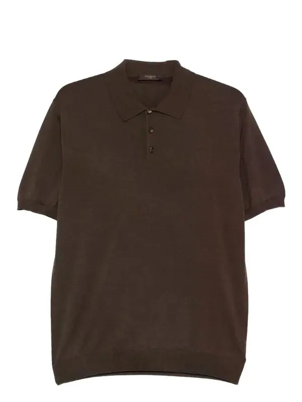 ZANONE Buttoned Polo Shirt - Brown