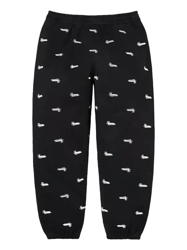 Supreme Repeat Script Track Pants - Black