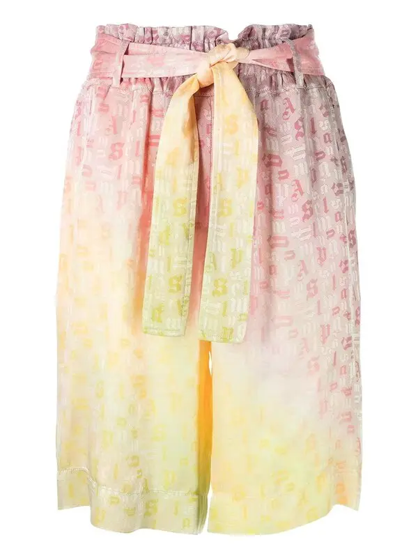 Palm Angels Monogram-print Knee-length Shorts - Pink