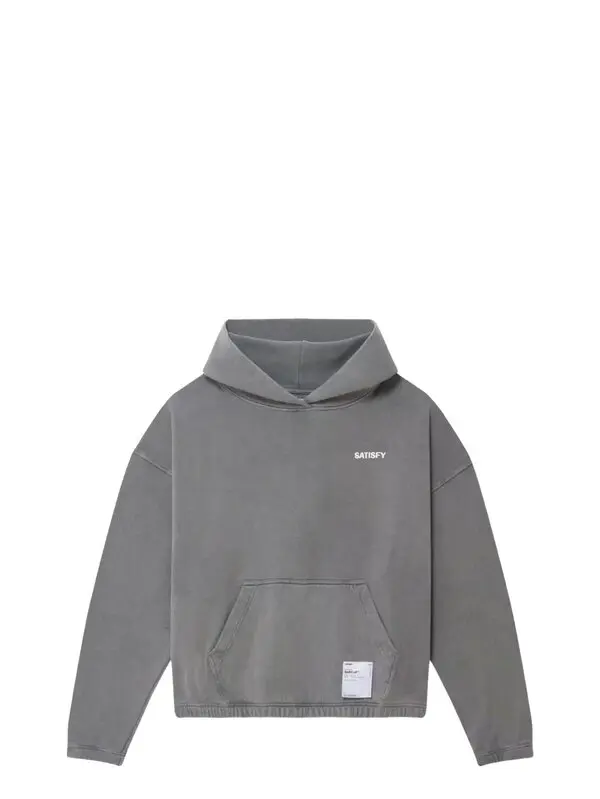 Satisfy Logo-print Hoodie - Grey