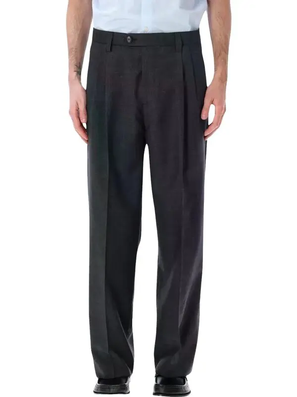 MFPEN Classic Pleated Trousers - Grey