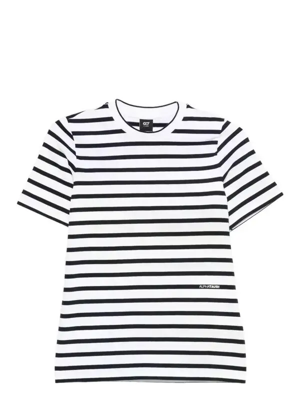 ALPHA TAURI Striped T-shirt - Blue
