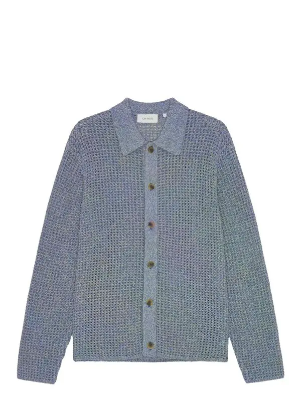 LES DEUX Gerald Open Knit Shirt - Blue